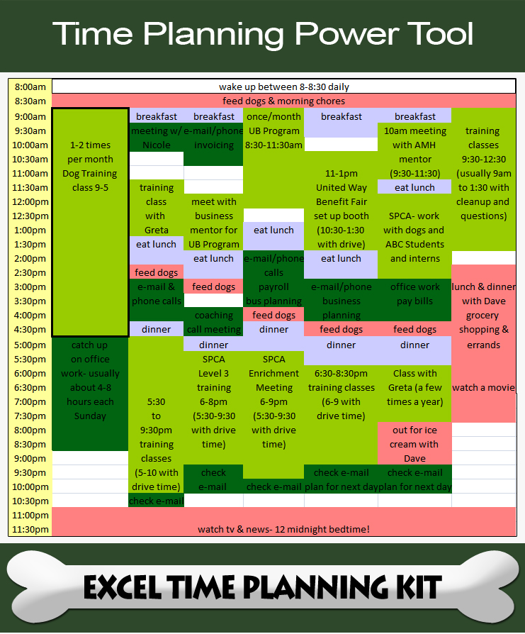 Time Planning Power Tool - Six-Figure Pet Business Academy